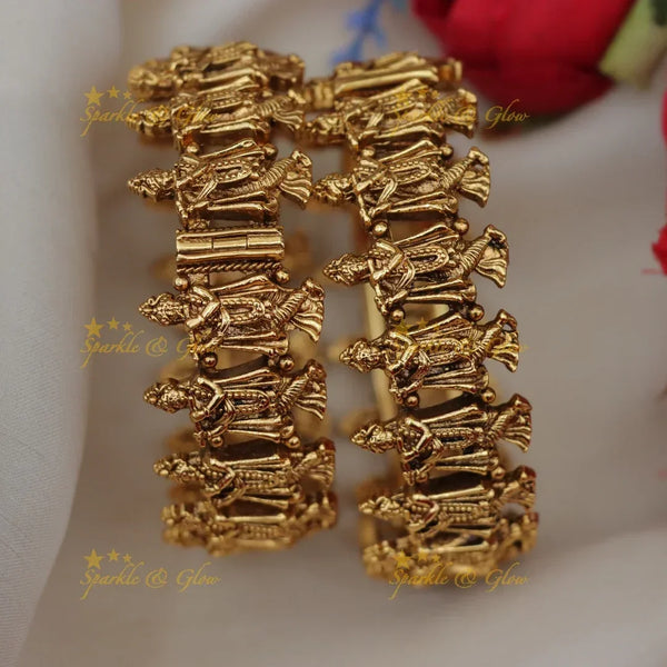Exquisite Idol Flute Krishna Bangles for Festive Wear – Sparkle and Glow