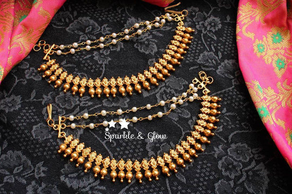 Matte Moggapu Earchain/Mattal - Premium Design – Sparkle and Glow